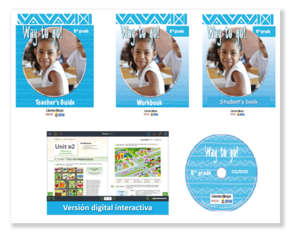 Libros de texto de inglés Way to go! (grados 6.º, 7.º y 8.º) - Ruta Maestra